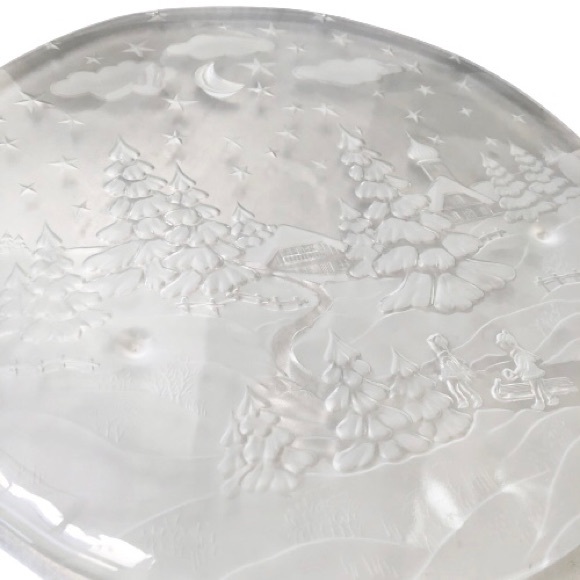 Dining | Christmas Holiday Serving Platter Winter Wonderland Scene ...